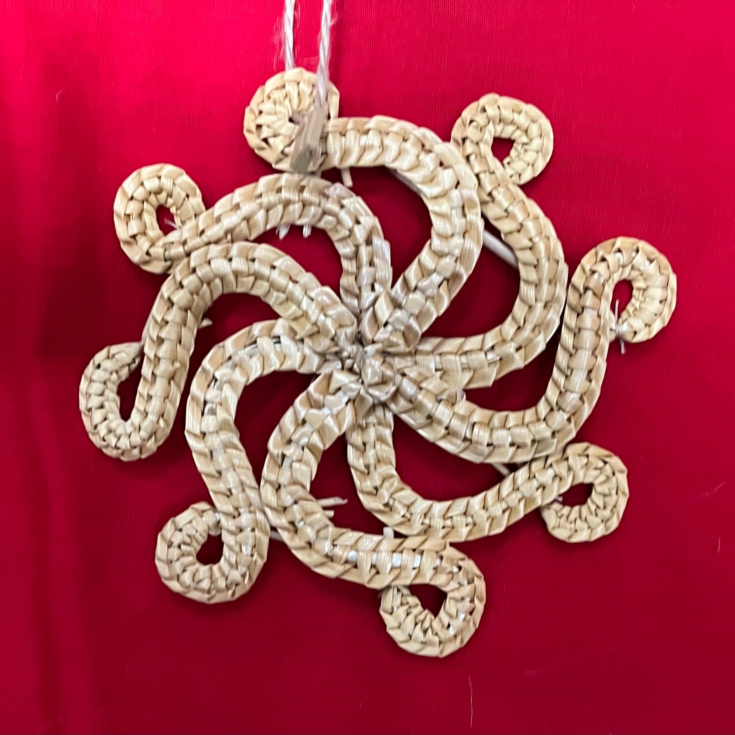 Ribbon Plait 8 point Pinwheel Ornament | Switchgrass