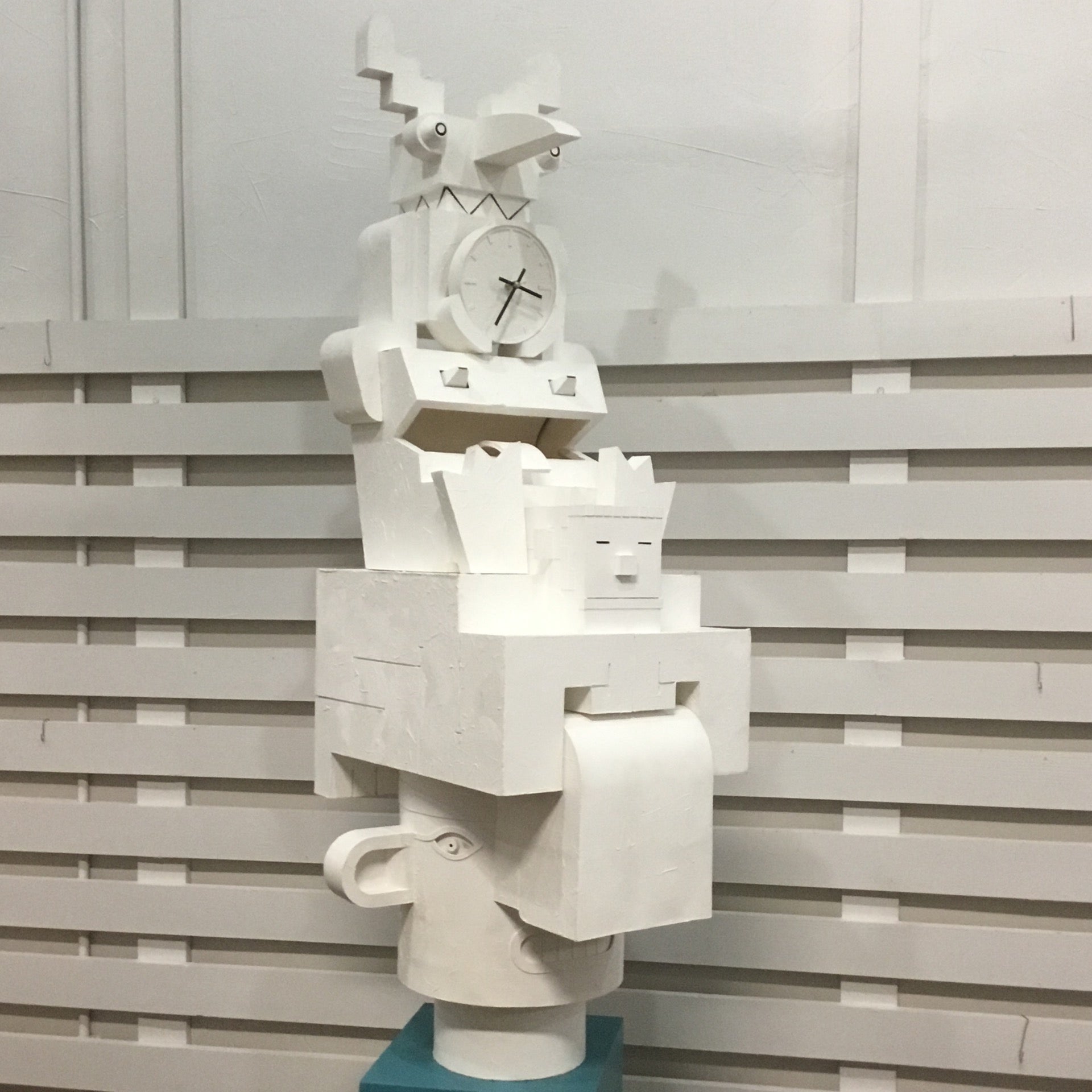 Totem Clock Sculpture | Switchgrass