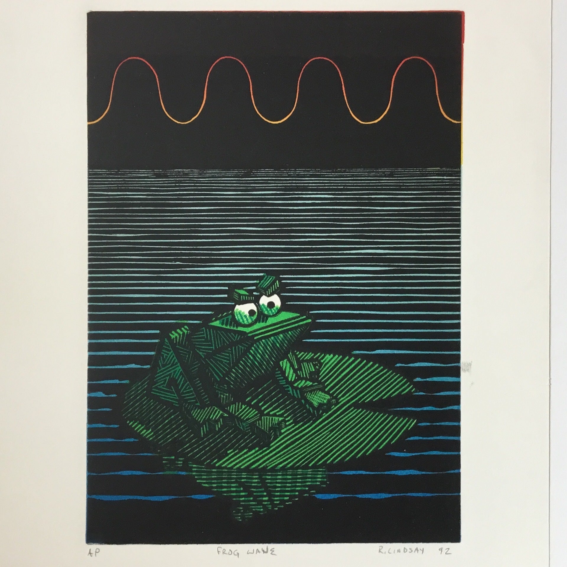Frog Wave, Original Artist Print, Unframed | Switchgrass